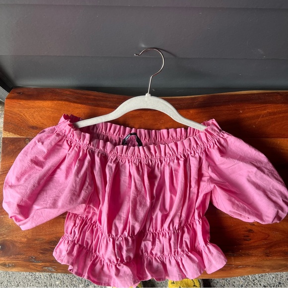 Zara | Tops | Zara Pink Crop Top | Poshmark